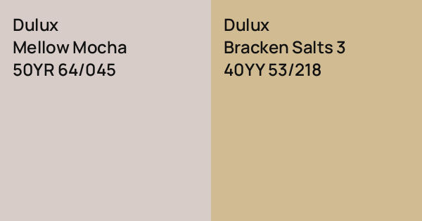 Dulux Mellow Mocha vs. Dulux Bracken Salts 3 comparison
