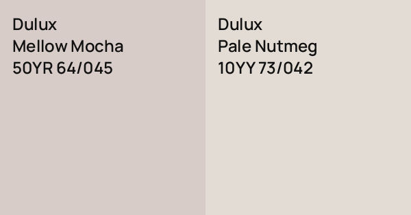 Dulux Mellow Mocha vs. Dulux Pale Nutmeg comparison