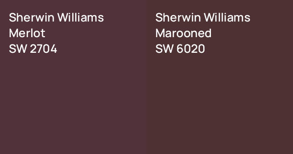 Sherwin Williams Merlot vs. Sherwin Williams Marooned comparison