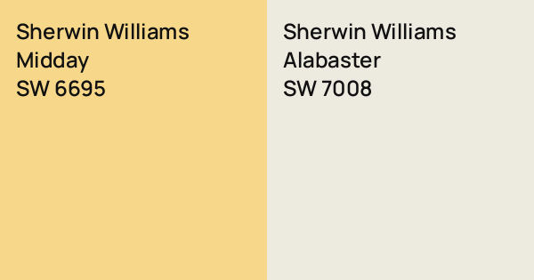 Sherwin Williams Midday vs. Sherwin Williams Alabaster comparison