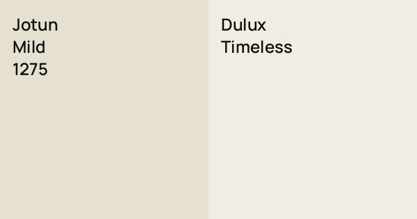 Jotun Mild vs. Dulux Timeless comparison