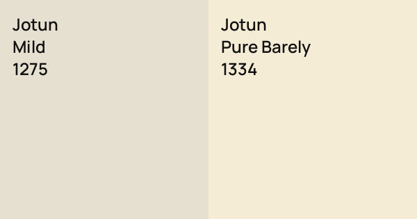 Jotun Mild vs. Jotun Pure Barely comparison