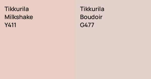 Tikkurila Milkshake vs. Tikkurila Boudoir comparison