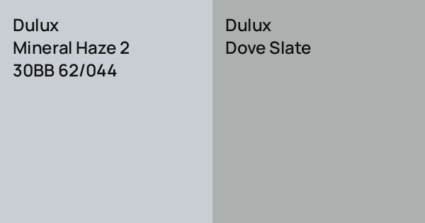 Dulux Mineral Haze 2 vs. Dulux Dove Slate comparison