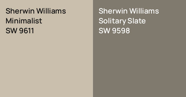 Sherwin Williams Minimalist vs. Sherwin Williams Solitary Slate comparison