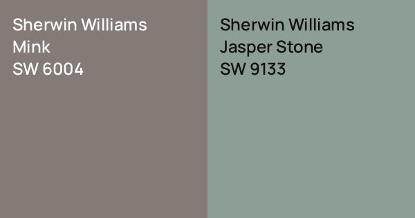 Sherwin Williams Mink vs. Sherwin Williams Jasper Stone comparison