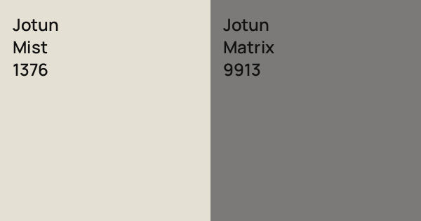 Jotun Mist vs. Jotun Matrix comparison