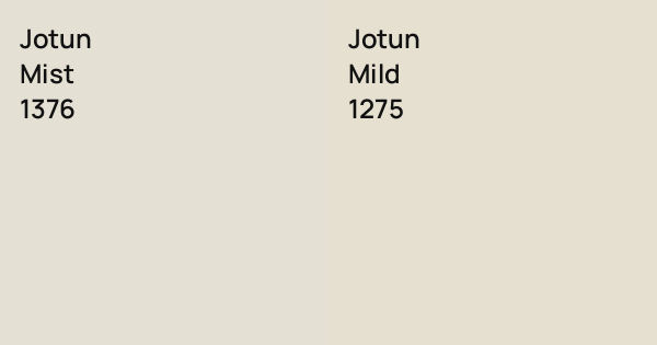 Jotun Mist vs. Jotun Mild comparison