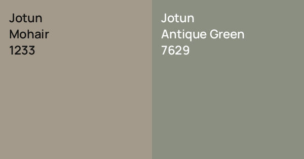 Jotun Mohair vs. Jotun Antique Green comparison