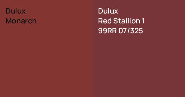 Dulux Monarch vs. Dulux Red Stallion 1 comparison