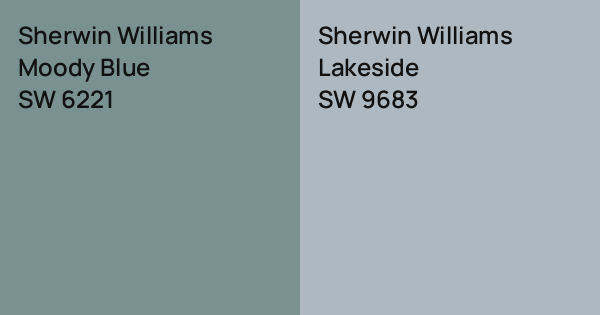 Sherwin Williams Moody Blue vs. Sherwin Williams Lakeside comparison