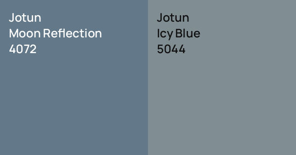 Jotun Moon Reflection vs. Jotun Icy Blue comparison