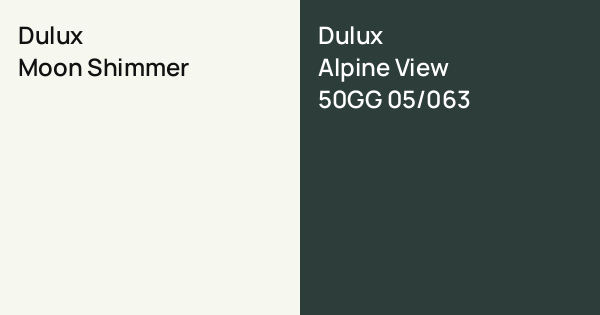 Dulux Moon Shimmer vs. Dulux Alpine View comparison