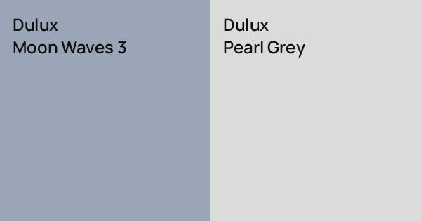Dulux Moon Waves 3 vs. Dulux Pearl Grey comparison