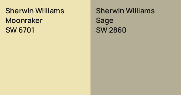Sherwin Williams Moonraker vs. Sherwin Williams Sage comparison