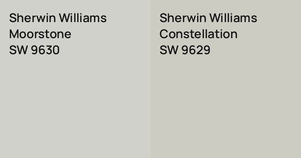 Sherwin Williams Moorstone vs. Sherwin Williams Constellation comparison