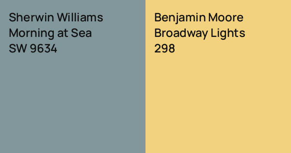 Sherwin Williams Morning at Sea vs. Benjamin Moore Broadway Lights ...