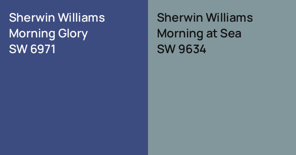 Sherwin Williams Morning Glory vs. Sherwin Williams Morning at Sea ...