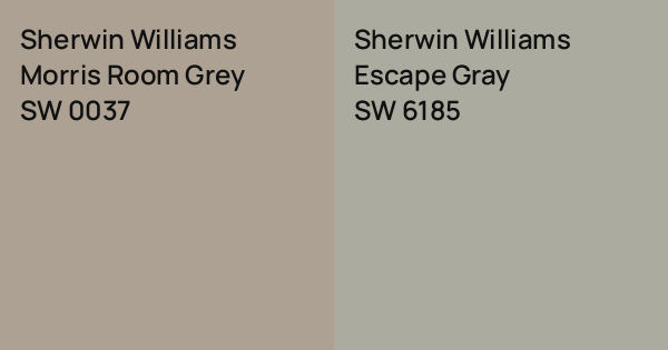 Sherwin Williams Morris Room Grey vs. Sherwin Williams Escape Gray ...