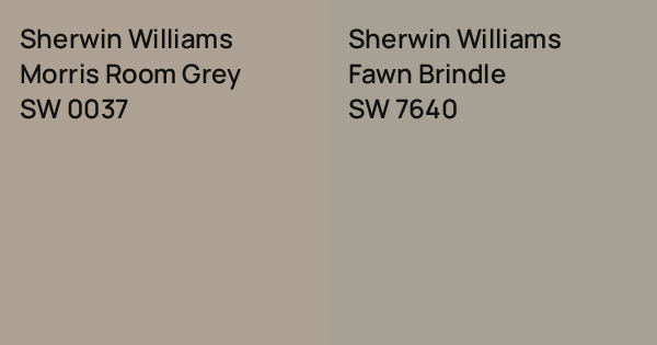 Sherwin Williams Morris Room Grey vs. Sherwin Williams Fawn Brindle ...