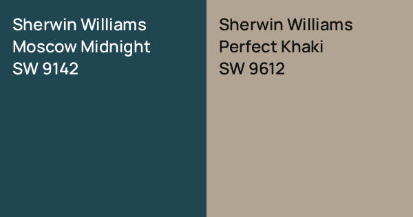 Sherwin Williams Moscow Midnight vs. Sherwin Williams Perfect Khaki ...