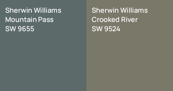 Sherwin Williams Mountain Pass vs. Sherwin Williams Crooked River ...