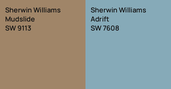 Sherwin Williams Mudslide vs. Sherwin Williams Adrift comparison