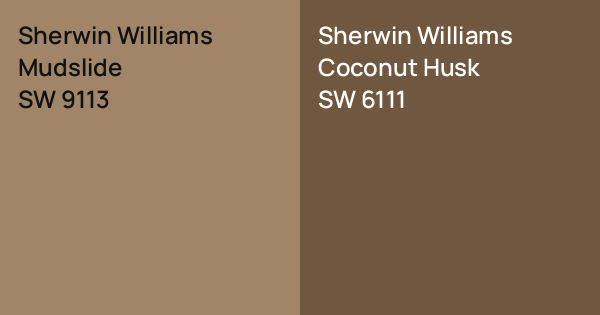 Sherwin Williams Mudslide vs. Sherwin Williams Coconut Husk comparison