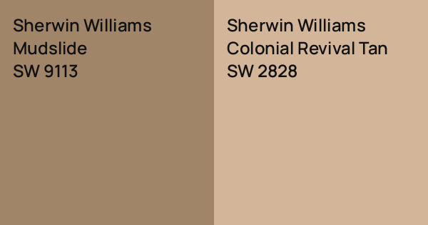 Sherwin Williams Mudslide vs. Sherwin Williams Colonial Revival Tan ...