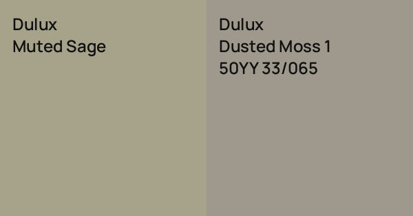 Dulux Muted Sage vs. Dulux Dusted Moss 1 comparison
