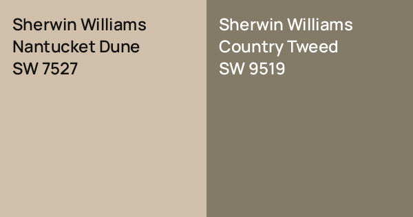Sherwin Williams Nantucket Dune vs. Sherwin Williams Country Tweed ...