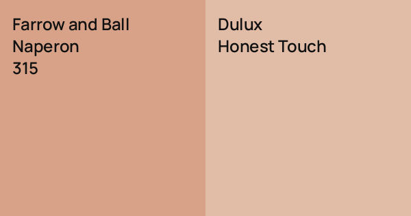 Farrow and Ball Naperon vs. Dulux Honest Touch comparison
