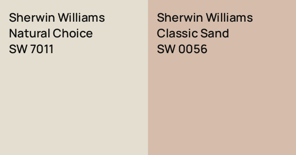 Sherwin Williams Natural Choice vs. Sherwin Williams Classic Sand ...
