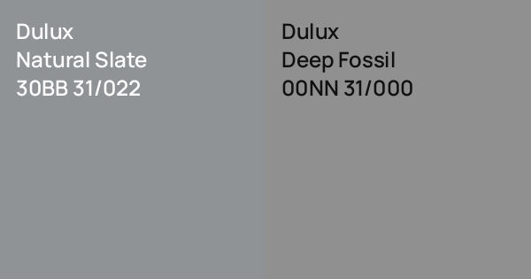 Dulux Natural Slate vs. Dulux Deep Fossil comparison