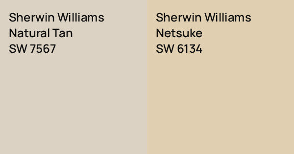 Sherwin Williams Natural Tan vs. Sherwin Williams Netsuke comparison