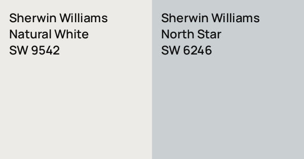 Sherwin Williams Natural White vs. Sherwin Williams North Star comparison