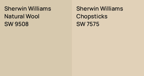 Sherwin Williams Natural Wool vs. Sherwin Williams Chopsticks comparison