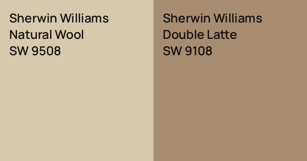 Sherwin Williams Natural Wool vs. Sherwin Williams Double Latte comparison