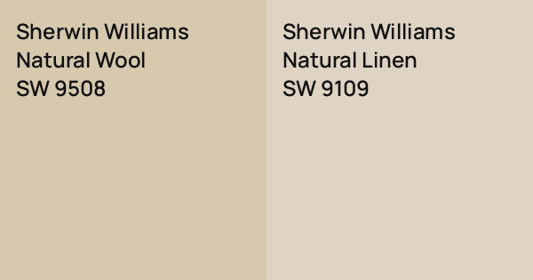 Sherwin Williams Natural Wool vs. Sherwin Williams Natural Linen comparison
