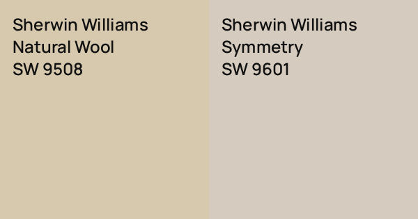 Sherwin Williams Natural Wool vs. Sherwin Williams Symmetry comparison