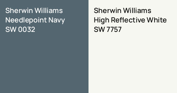 Sherwin Williams Needlepoint Navy vs. Sherwin Williams High Reflective ...