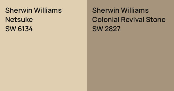 Sherwin Williams Netsuke vs. Sherwin Williams Colonial Revival Stone ...