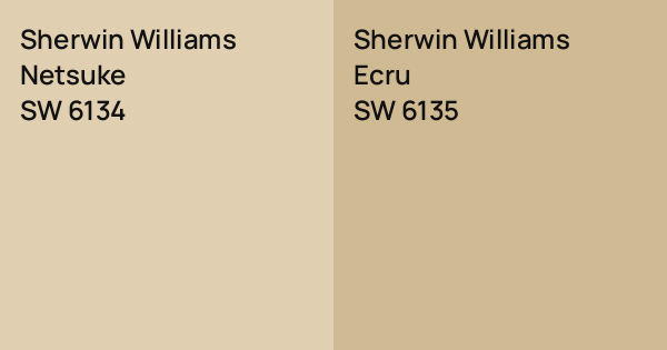 Sherwin Williams Netsuke vs. Sherwin Williams Ecru comparison