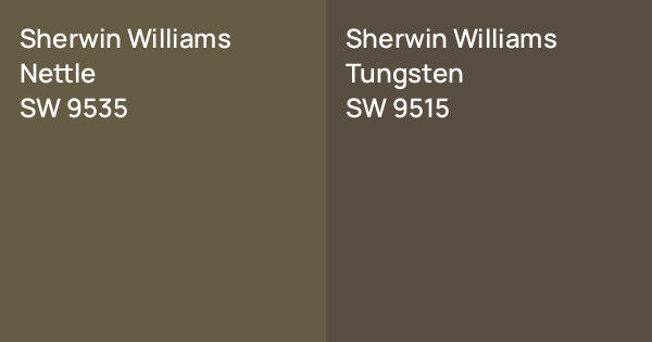 Sherwin Williams Nettle vs. Sherwin Williams Tungsten comparison
