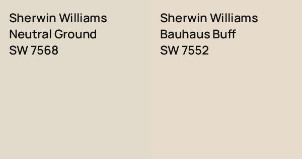 Sherwin Williams Neutral Ground vs. Sherwin Williams Bauhaus Buff ...