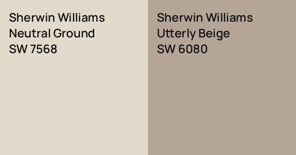 Sherwin Williams Neutral Ground vs. Sherwin Williams Utterly Beige ...