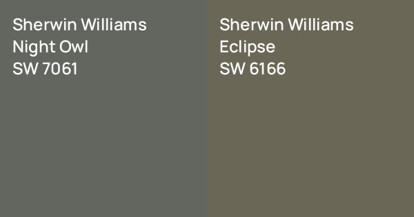 Sherwin Williams Night Owl vs. Sherwin Williams Eclipse comparison