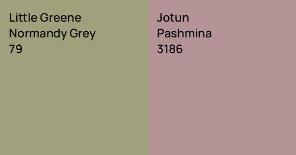 Little Greene Normandy Grey vs. Jotun Pashmina comparison