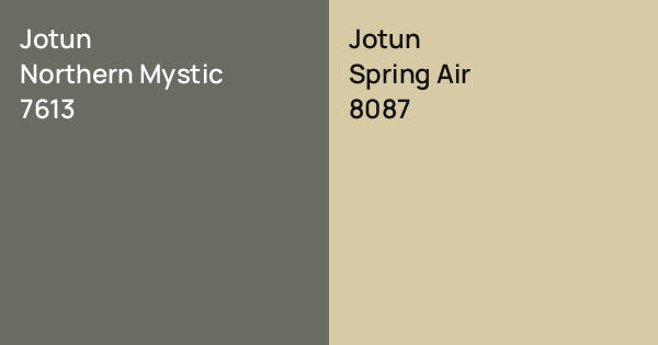 Jotun Northern Mystic vs. Jotun Spring Air comparison