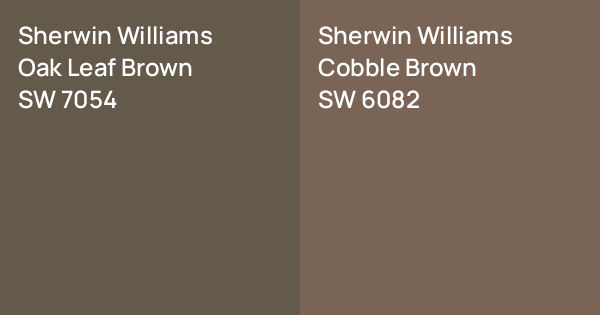 Sherwin Williams Oak Leaf Brown vs. Sherwin Williams Cobble Brown ...